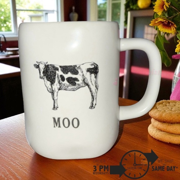 Rae Dunn | Dining | Rae Dunn Moo Mug With Cow Nwt | Poshmark